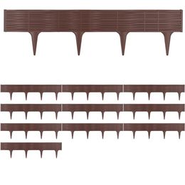 Deuba Beeteinfassung 2er-Set Braun 7,8m