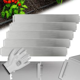 Gardebruk Beeteinfassung 5er-Set Silber Metall 5mx18cm