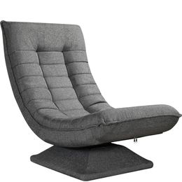 Casaria Sessel Aberdeen Grau Stoff 5fach verstellbar 360 Grad drehbar klappbar