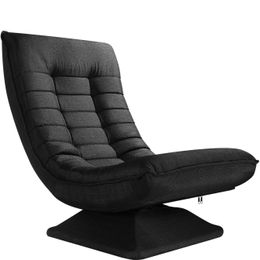 Casaria Sessel Aberdeen Schwarz Stoff 5fach verstellbar 360 Grad drehbar klappbar