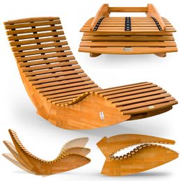 Casaria Saunaliege Java klappbar ergonomisch Schaukel fixierbar