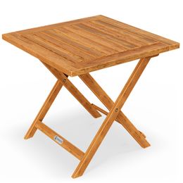 Casaria Gartentisch klappbar Akazienholz 46cm massiv platzsparend elegant