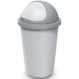 Monzana M&uuml;lleimer Silber/Grau Kunststoff 50L