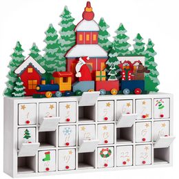 Spielwerk Adventskalender Winterlandschaft Holz