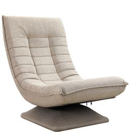 Casaria Sessel Aberdeen Creme Stoff 5fach verstellbar 360 Grad drehbar klappbar