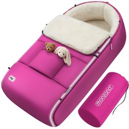 Monzana Babyfu&szlig;sack Pink gef&uuml;ttert Kinderwagen geeignet
