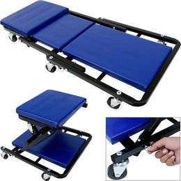 Deuba Kfz-Montageliege Rollbrett Blau 92x44x12cm umbaubar