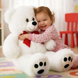 Monzana Pl&uuml;schtier Teddyb&auml;r L Wei&szlig; 50cm
