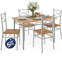 Casaria Sitzgruppe Paul 5-tlg Buche