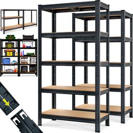 Monzana Schwerlastregal 2er-Set Schwarz 180x90x40cm pulverbeschichtet je 875kg