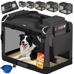 Cadoca Hundebox faltbar XL 82x56x58cm Anthrazit