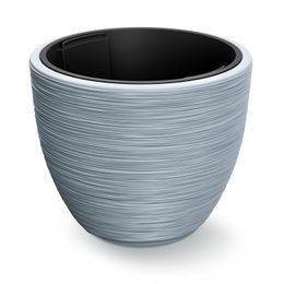 Casaria Blumentopf Rillen Grau Kunststoff 40x32cm