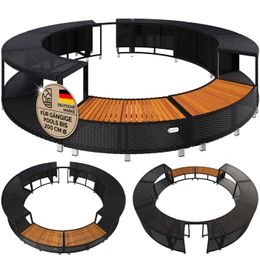 Casaria Polyrattan Pool Rahmen f&uuml;r LAY-Z-SPA