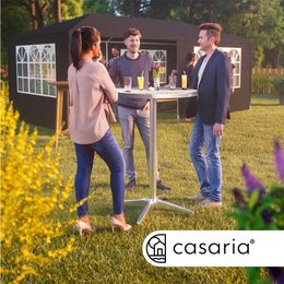Casaria Stehtisch &Oslash;60cm Silber Alu klappbar h&ouml;henverstellbar
