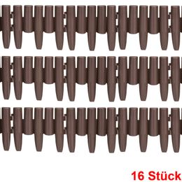Deuba Beeteinfassung 2er-Set Braun 4,48m