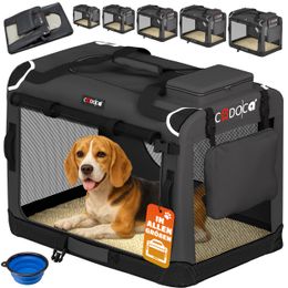 Cadoca Hundebox faltbar L 70x52x50cm Anthrazit