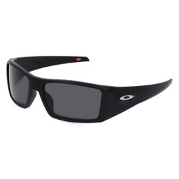 Oakley OO9231 HELIOSTAT | Herren-Sonnenbrille | Fassung: Vollrand, Quadratisch, Kunststoff, Schwarz Matt | Glasfarbe: Grau