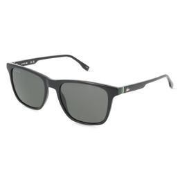 Lacoste L6041S | Unisex-Sonnenbrille | Fassung: Vollrand, Quadratisch, Kunststoff, Schwarz | Glasfarbe: Grau
