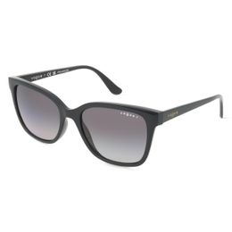 Vogue VO5426S | Damen-Sonnenbrille | Fassung: Vollrand, Quadratisch, Kunststoff, Schwarz | Glasfarbe: Grau Verlaufend