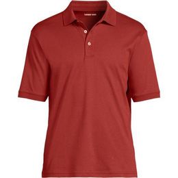 LANDS' END Supima Kurzarm-Polo, Classic Fit, Herren,  Orange, Baumwolle, by Lands' End