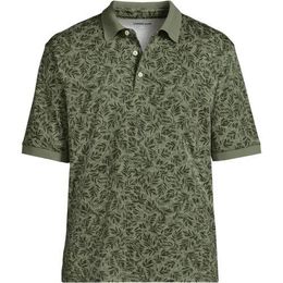 LANDS' END Supima Kurzarm-Polo, Classic Fit, Herren,  Gr&uuml;n, Baumwolle, by Lands' End