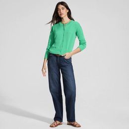 LANDS' END Soft Denim Relaxte Straight Fit Jeans Mid Waist, Damen,  Blau, Elasthan/Baumwoll-Mischung, by Lands' End