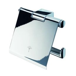 JOOP! Toilettenpapierhalter, Chrom, Metall, 12x12 cm, Deckel, Badezimmer, WC Ausstattung, Toilettenpapierhalter
