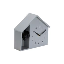 Karlsson Wanduhr Peeking Doggy, Hellgrau, Kunststoff, 24.9x27 cm, Schlagwerk, Dekoration, Uhren, Wanduhren