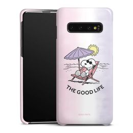 DeinDesign Galaxy S10 Handy Premium Case Smartphone Handyh&uuml;lle Schutzh&uuml;lle gl&auml;nzend Snoopy Official Licensed Product Peanuts Premium Case
