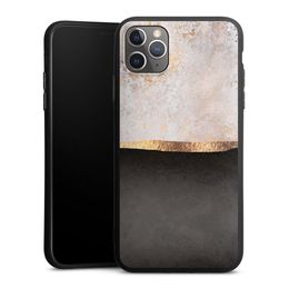 DeinDesign iPhone 11 Pro Max Handy Premium Silikon H&uuml;lle Handyh&uuml;lle schwarz Case Abstract Black & White Trends Silikon Premium Case