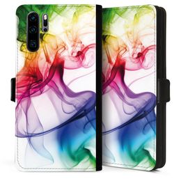 DeinDesign Huawei P30 Pro Handy Klapph&uuml;lle Handyh&uuml;lle aus Kunst Leder schwarz Flip Case Rainbow Colour Water Sideflip mit langer Lasche