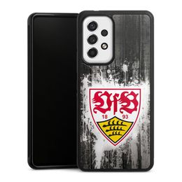 DeinDesign Galaxy A53 5G Handy Gallery Case Handyh&uuml;lle 9H Geh&auml;rtetes Glas R&uuml;ckseite H&uuml;lle Official Licensed Product Bundesliga Vfb Stuttgart Gallery Case