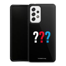 DeinDesign Galaxy A53 5G Handy Gallery Case Handyh&uuml;lle 9H Geh&auml;rtetes Glas R&uuml;ckseite H&uuml;lle Logo Die Drei ??? Official Licensed Product Gallery Case