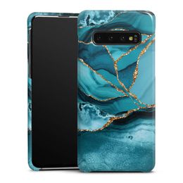 DeinDesign Galaxy S10 Handy Premium Case Smartphone Handyh&uuml;lle Schutzh&uuml;lle gl&auml;nzend Marble Gemstone Glitzer Premium Case
