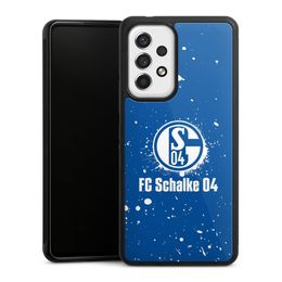 DeinDesign Galaxy A53 5G Handy Gallery Case Handyh&uuml;lle 9H Geh&auml;rtetes Glas R&uuml;ckseite H&uuml;lle Logo Fc Schalke 04 S04 Gallery Case