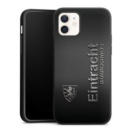 DeinDesign iPhone 12 Handy Premium Silikon H&uuml;lle Handyh&uuml;lle schwarz Case Logo Eintracht Braunschweig Official Licensed Product Silikon Premium Case
