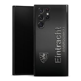 DeinDesign Galaxy S22 Ultra Handy Silikon H&uuml;lle Case schwarz Handyh&uuml;lle Logo Eintracht Braunschweig Official Licensed Product