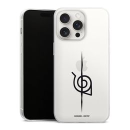 DeinDesign iPhone 15 Pro Max Handy Slim Case Silikon Handyh&uuml;lle transparent H&uuml;lle extra d&uuml;nn Konoha Sasuke Naruto Shippuden Silikon Slim Case