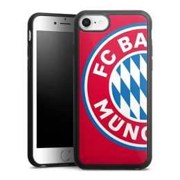 DeinDesign iPhone SE (2020) Handy Gallery Case Handyh&uuml;lle 9H Geh&auml;rtetes Glas R&uuml;ckseite H&uuml;lle Fcb Official Licensed Product Fc Bayern M&uuml;nchen Gallery Case
