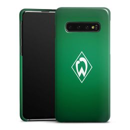 DeinDesign Galaxy S10 Handy Premium Case Smartphone Handyh&uuml;lle Schutzh&uuml;lle gl&auml;nzend Merchandise Sv Werder Bremen Logo Premium Case