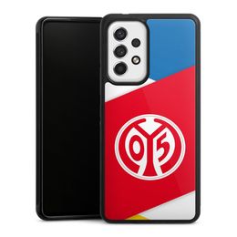 DeinDesign Galaxy A53 5G Handy Gallery Case Handyh&uuml;lle 9H Geh&auml;rtetes Glas R&uuml;ckseite H&uuml;lle Official Licensed Product Soccer 1. Fsv Mainz 05 E.V. Gallery Case