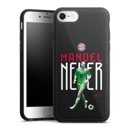 DeinDesign iPhone SE (2020) Handy Gallery Case Handyh&uuml;lle 9H Geh&auml;rtetes Glas R&uuml;ckseite H&uuml;lle Fc Bayern M&uuml;nchen Manuel Neuer Official Licensed Product Gallery 
