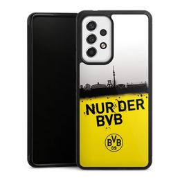 DeinDesign Galaxy A53 5G Handy Gallery Case Handyh&uuml;lle 9H Geh&auml;rtetes Glas R&uuml;ckseite H&uuml;lle Statement Borussia Dortmund Bvb Gallery Case