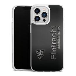 DeinDesign iPhone 13 Pro Handy Silikon H&uuml;lle Case wei&szlig; Handyh&uuml;lle Logo Eintracht Braunschweig Official Licensed Product Silikon Case