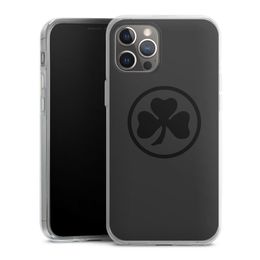 DeinDesign iPhone 12 Pro Max Handy Silikon H&uuml;lle Case transparent Handyh&uuml;lle Official Licensed Product Spvgg Greuther F&uuml;rth Clover Silikon Case