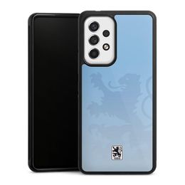 DeinDesign Galaxy A53 5G Handy Gallery Case Handyh&uuml;lle 9H Geh&auml;rtetes Glas R&uuml;ckseite H&uuml;lle Tsv 1860 M&uuml;nchen Official Licensed Product Logo Gallery Case