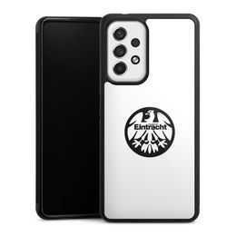 DeinDesign Galaxy A53 5G Handy Gallery Case Handyh&uuml;lle 9H Geh&auml;rtetes Glas R&uuml;ckseite H&uuml;lle Eintracht Frankfurt Logo Eagle Gallery Case