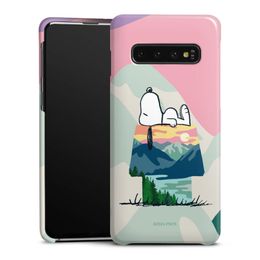 DeinDesign Galaxy S10 Handy Premium Case Smartphone Handyh&uuml;lle Schutzh&uuml;lle gl&auml;nzend Official Licensed Product Peanuts Snoopy Premium Case