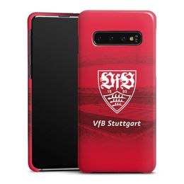 DeinDesign Galaxy S10 Handy Premium Case Smartphone Handyh&uuml;lle Schutzh&uuml;lle gl&auml;nzend Stadium Official Licensed Product Vfb Stuttgart Premium Case