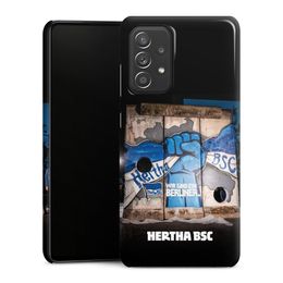 DeinDesign Galaxy A52s 5G Handy Premium Case Smartphone Handyh&uuml;lle Schutzh&uuml;lle gl&auml;nzend Hertha Bsc Wall Official Licensed Product Premium Case